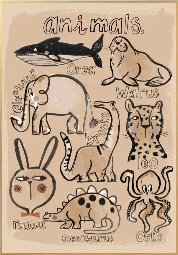 Studio loco poster animal collection 50 x 70 cm – PSiloveyou